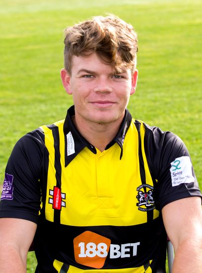 Brandon Gilmour Gloucestershire Cricket Poses Headshot Editorial Stock ...