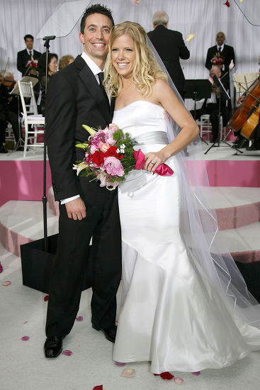 Shaun Bollinger Groom Michelle Golightly Bride Editorial Stock Photo ...