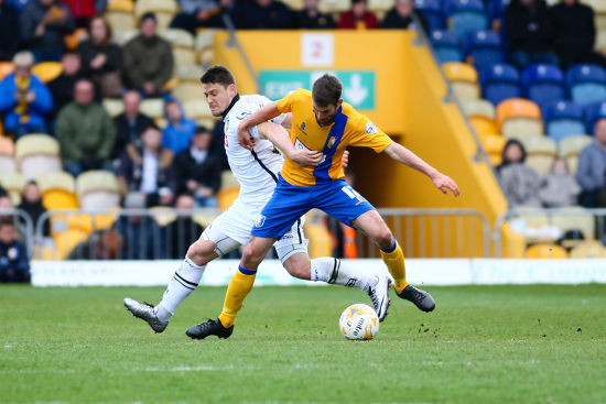 Mansfield Towns Matty Blair Fights Possession Editorial Stock Photo ...