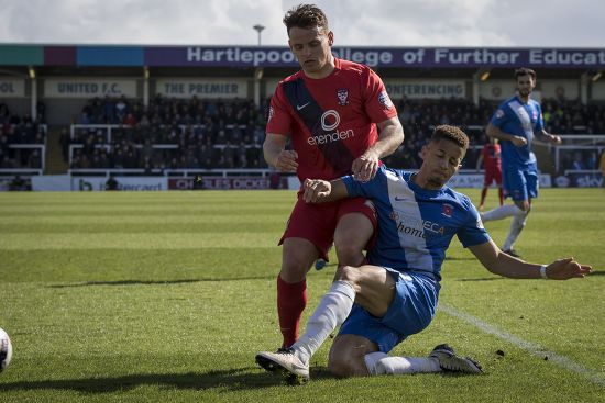 Hartlepool United Defender Jake Carroll Clears Editorial Stock Photo ...
