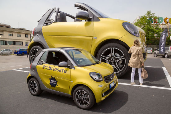Giant Regular Sized Smart Fortwo Cabrio Editorial Stock Photo - Stock ...