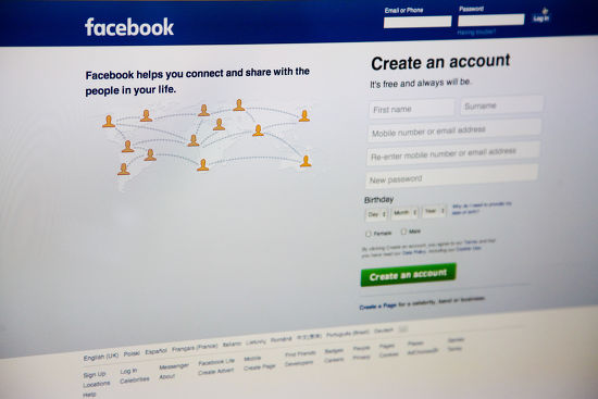 Facebook Login Screen On Computer Editorial Stock Photo - Stock Image ...