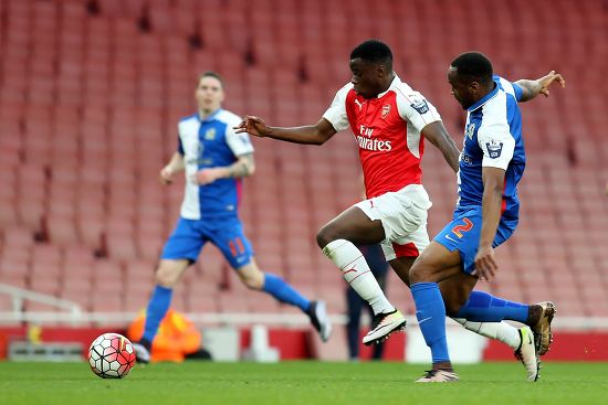 Stephy Mavididi Arsenal Takes On Blackburn Editorial Stock Photo ...