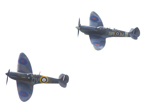Two Spitfires Fly By Celebrate 350 Editorial Stock Photo - Stock Image ...