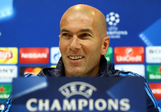 Real Madrid Manager Zinedine Zidane Smiles Editorial Stock Photo ...