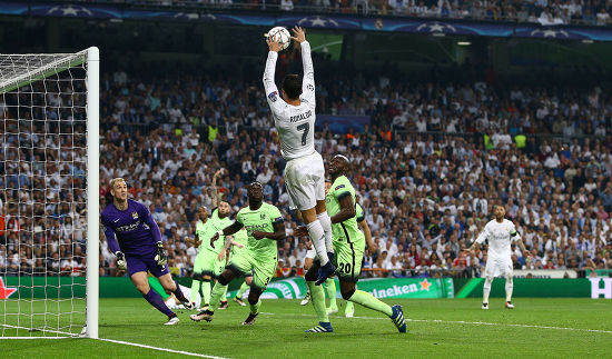 Cristiano Ronaldo Real Madrid Handballs Ball Editorial Stock Photo ...