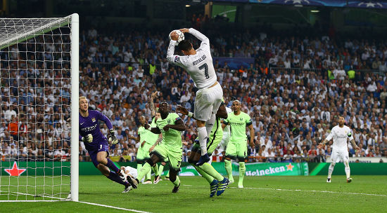 Cristiano Ronaldo Real Madrid Handballs Ball Editorial Stock Photo ...