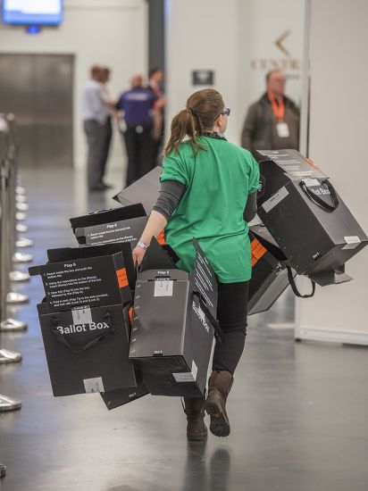 Cardboard Ballot Boxes Pile After Being Editorial Stock Photo - Stock ...