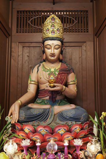 Altar Statue Bodhisattva Akasagarbha Buddhist Nunnery Editorial Stock ...