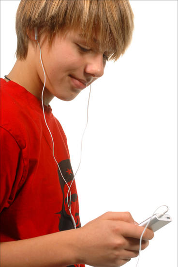 Model Released Teenage Boy Using Ipod Editorial Stock Photo - Stock ...