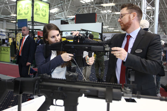 Exhibitor Shows Visitor Features Weapon Defence Editorial Stock Photo ...