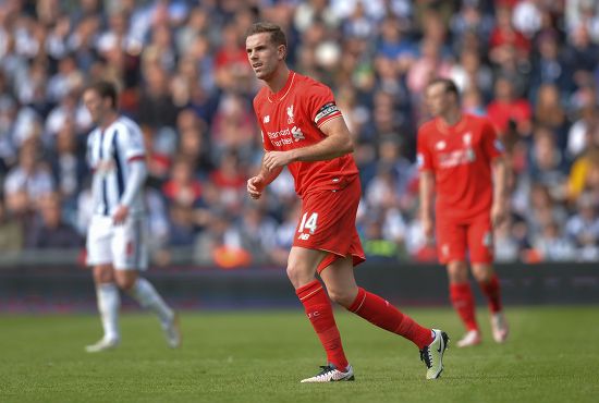 Jordan Henderson Liverpool During Barclays Premier Editorial Stock ...
