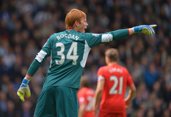 Liverpool Goalkeeper Adam Bogdan During Barclays Editorial Stock Photo ...