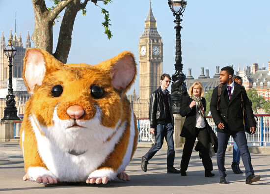 12ft Pedalpowered Mechanical Model Hamster Unveiled Editorial Stock ...