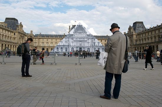 Louvre Museum Covered By Jr Installation Editorial Stock Photo - Stock ...