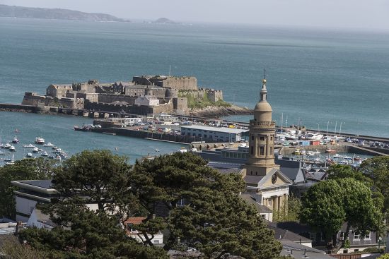 Castle Cornet Harbour Victoria Tower Above Editorial Stock Photo ...
