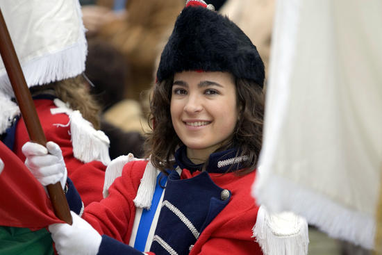 Young Basque Women Carry Flags Men Editorial Stock Photo - Stock Image ...