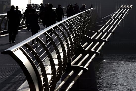 Millennium Footbridge London England Britain Editorial Stock Photo ...