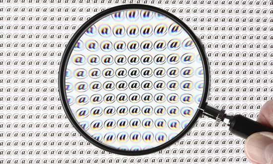 Model Released Symbol Through Magnifying Glass Editorial Stock Photo ...