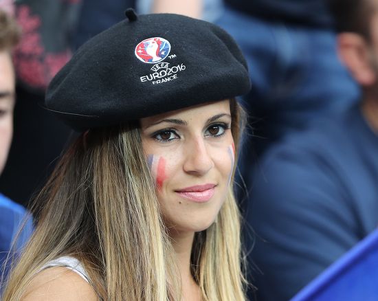 Attractive Lady France Fan During Uefa Editorial Stock Photo - Stock ...