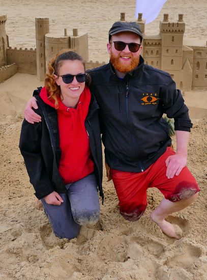 Sandsculptors Claire Jamieson Jamie Wardley Sand Editorial Stock Photo ...