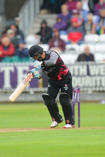 Somersets Johann Myburgh Bowled During Natwest Editorial Stock Photo ...