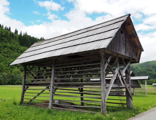 Hay Drying Barn Bohinj Region Slovenia Editorial Stock Photo - Stock ...