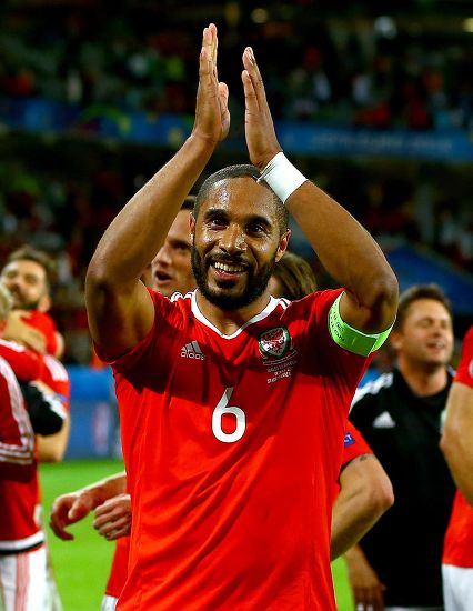 Ashley Williams Wales Celebrates Victory Full Editorial Stock Photo ...