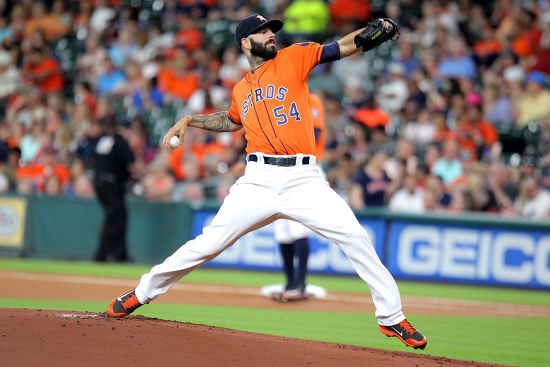 Houston Astros Starting Pitcher Mike Fiers Editorial Stock Photo ...