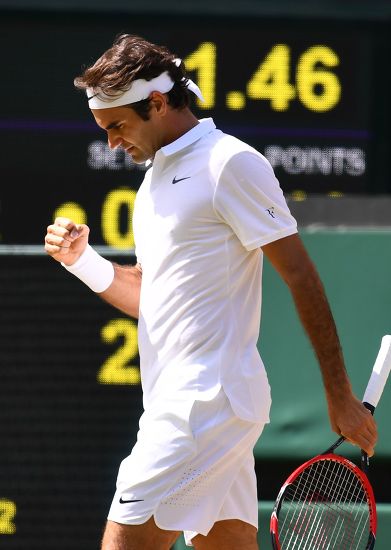 Roger Federer Celebrates Fist Pump After Editorial Stock Photo - Stock ...