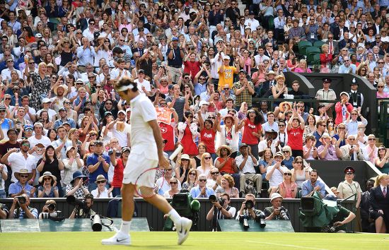 Roger Federer Fans Celebrate During Day Editorial Stock Photo - Stock ...