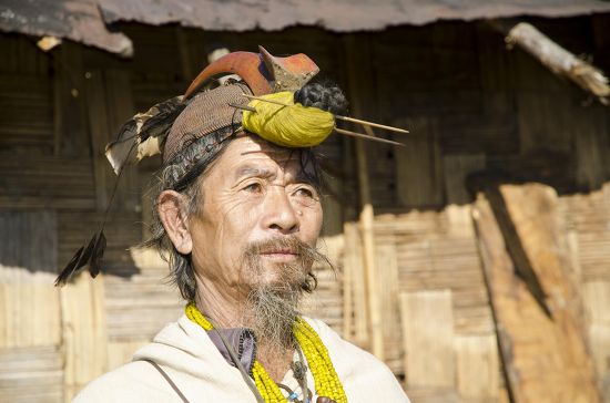Old Man Nishi Tribe Still Wearing Editorial Stock Photo - Stock Image ...