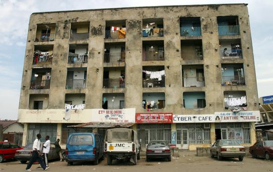 Typical Run Down Block Flats Kinshasa Editorial Stock Photo - Stock ...