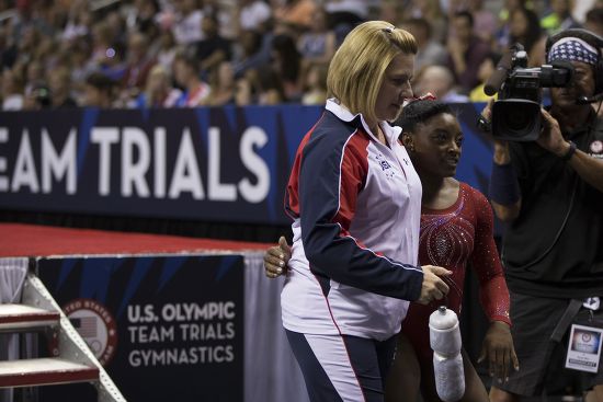 Simone Biles Coach Aimee Boorman During Editorial Stock Photo - Stock ...