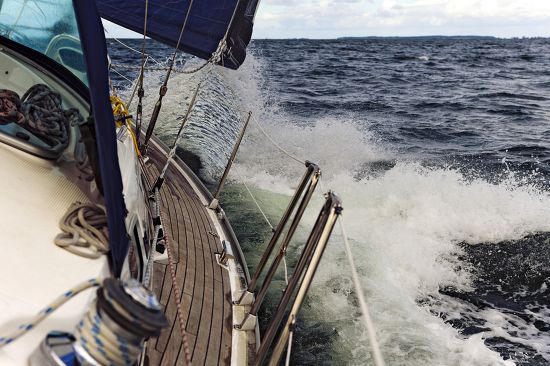 Sailing Yacht Strong Inclination Gedser Falster Editorial Stock Photo ...