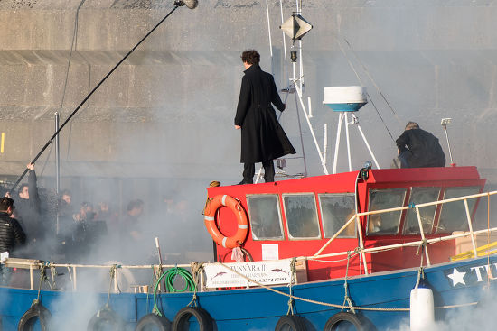 Benedict Cumberbatch Filming On Boat Cardiff Editorial Stock Photo ...