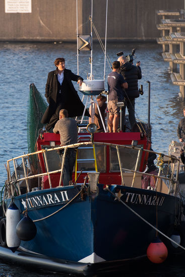 Benedict Cumberbatch Filming On Boat Cardiff Editorial Stock Photo ...