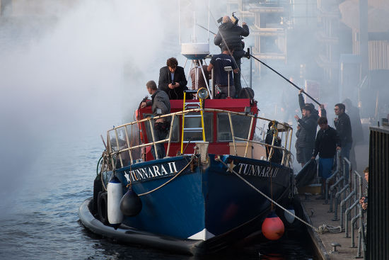 Benedict Cumberbatch Filming On Boat Cardiff Editorial Stock Photo ...