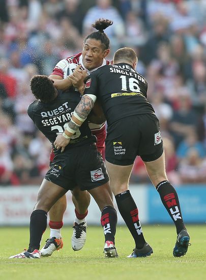 Wigans Taulima Tautai Confronted By Leeds Editorial Stock Photo - Stock ...