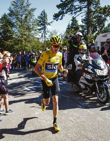 Chris Froome Running After Being Involved Editorial Stock Photo - Stock ...
