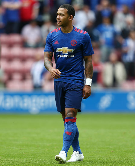 Memphis Depay Manchester United During Pre Editorial Stock Photo ...