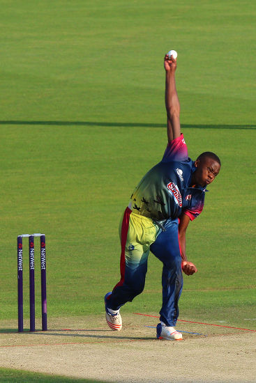 Kasigo Rabada Bowling Action Kent During Editorial Stock Photo - Stock ...
