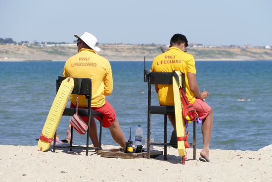 Lifeguards Make Safe Packed Beaches Avon Editorial Stock Photo - Stock ...