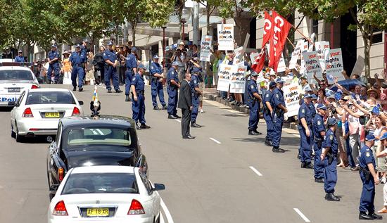 Sydney Police Marshalling Rights Work Demonstration Editorial Stock ...