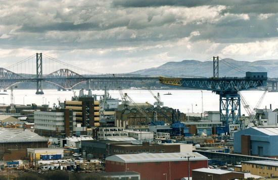 Rosyth Naval Base Forth Bridges Background Editorial Stock Photo ...