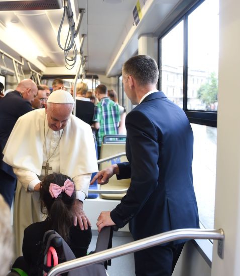 Pope Francis Riding Tram Editorial Stock Photo - Stock Image | Shutterstock