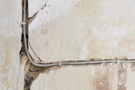 Electric Cable Laid Under Plaster Cable Editorial Stock Photo - Stock ...