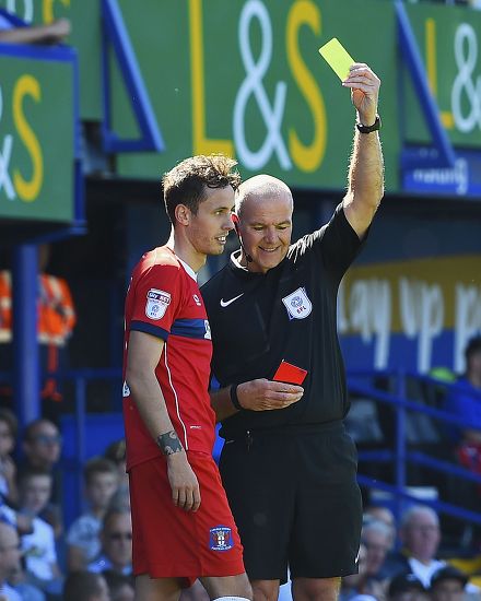 Referee Graham Salisbury Gives Jamie Devitt Editorial Stock Photo ...