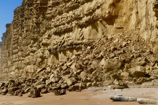 Another Huge Rockfall West Bay Cliffs Editorial Stock Photo - Stock ...