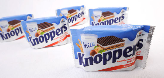 Knoppers Waffle Sandwich Filled Nougat Milk Editorial Stock Photo ...